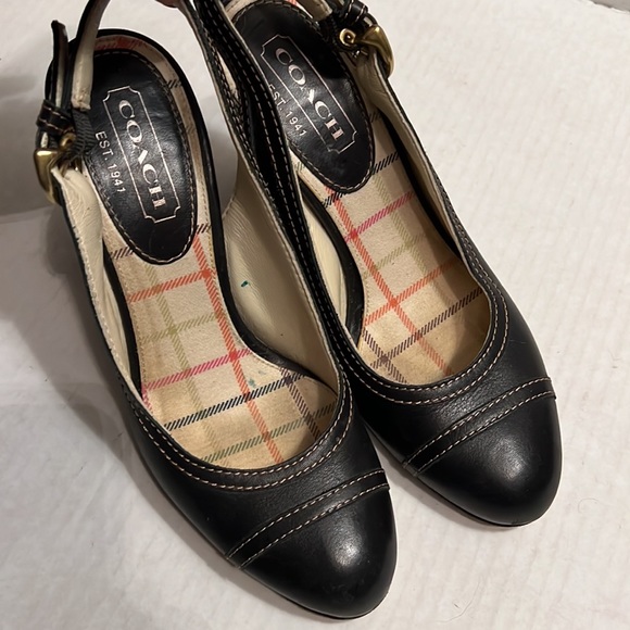 Coach | Shoes | Coach Leather Heels | Poshmark